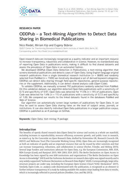 pdf oddpub a text mining algorithm to detect data sharing in biomedical publications