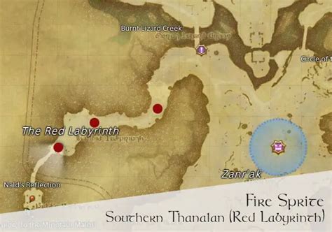 Fire Sprite Location FFXIV FF14 Hunting Log