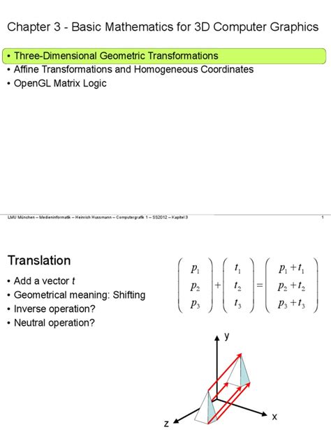 computergrafik cg1 3 pdf matrix mathematics cartesian coordinate system