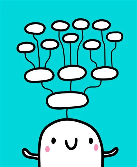 Mind Map Hand Drawn Vector Illustration In Cartoon Style Minimalism