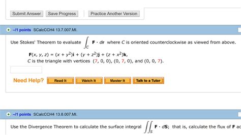 solved use stokes theorem to evaluate integral c f midddot