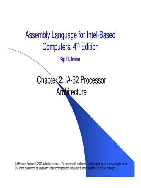 assembly language for intel based computers 4 edition chapter 2 ia 32 processor architecture