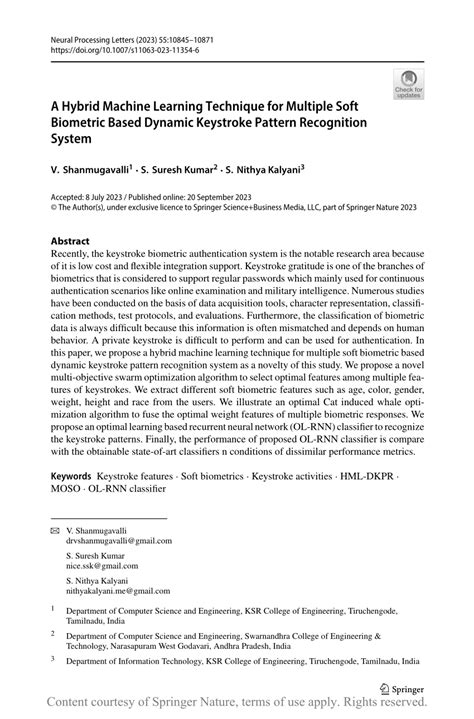 a hybrid machine learning technique for multiple soft biometric based dynamic keystroke pattern