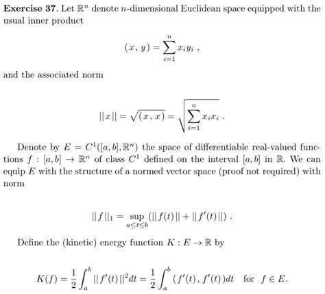 solved exercise 37 let rn denote n dimensional euclidean