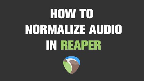 How To Normalize Audio In Reaper Quick Tutorial YouTube