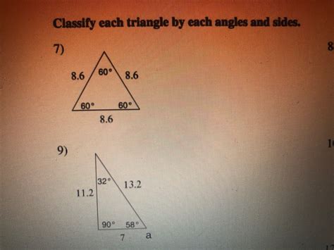 answered classify each triangle by each angles… bartleby