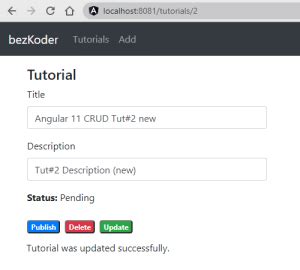 Angular 11 CRUD Application Example With Web API BezKoder