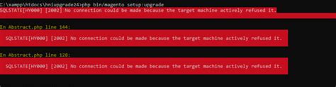 SQLSTATE HY000 2002 No Connection Could Be Made Because The Target