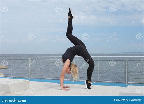 Athletic Woman With A Flexible Sexual Body Stock Image Image Of Movement Emotion 240474977