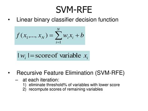 ppt feature selection svm based classification and application to mass spectrometry data