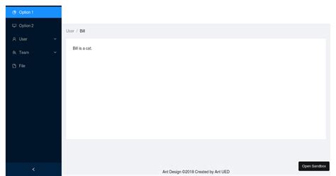 侧边布局 ant design vue 3 2 20 Codesandbox