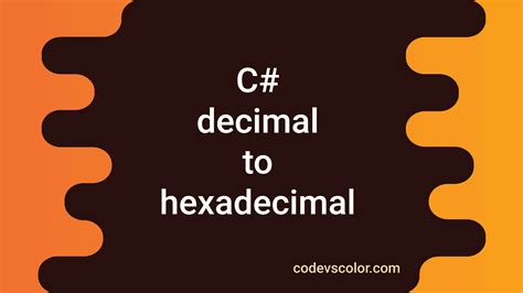 4 different c programs to convert decimal number to hexadecimal codevscolor