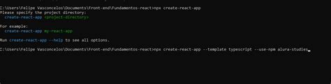 N O Estou Conseguindo Usar O Comando Npx Create React App Template