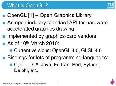 ppt introduction to opengl 3 x and shader programming using glsl part 1 powerpoint