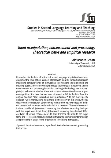 pdf input manipulation enhancement and processing theoretical views and empirical research