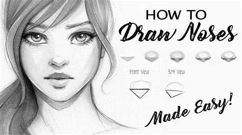 How To Draw A Nose Step By Step Tutorial Hildur K O Nose Drawing