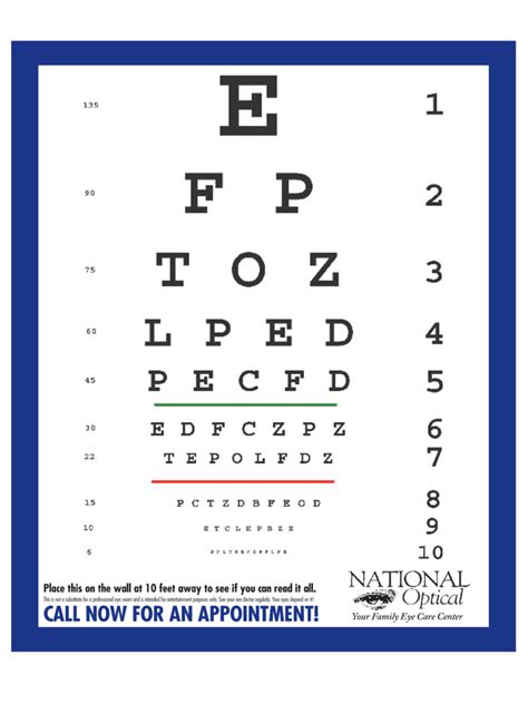 Free Printable Eye Chart Vision Test