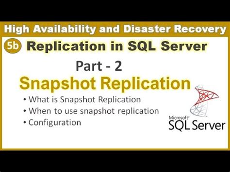 Replication In SQL Server Part 2 Snapshot Replication In SQL