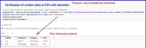 how to write csv file in pyspark easily in azure databricks