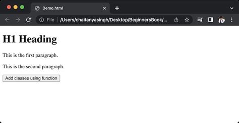 jquery addclass method beginnersbook