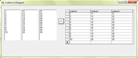 visual basic how to show listbox data with datagrid [solved] daniweb