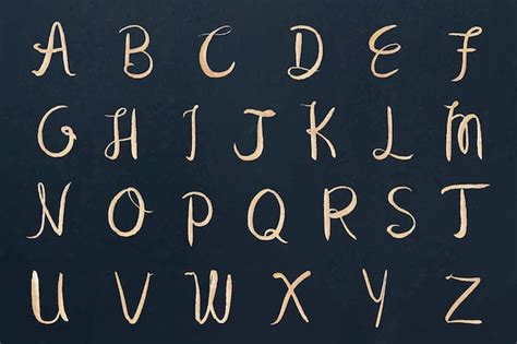 Cursive Calligraphy Alphabet Font Typography Vector Image 51 OFF