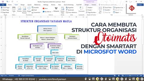 Cara Membuat Struktur Organisasi Otomatis Dengan SmartArt Di Word