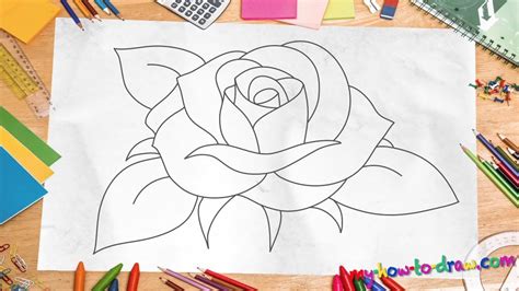 How To Draw A Rose NEW 2015 Easy Step By Step Drawing Lessons For