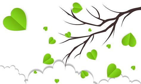 Premium Vector Tree With Heart Shaped Leaves
