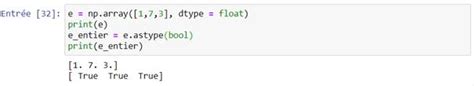 Tutoriel Python Numpy les types de données Tutoriel Python