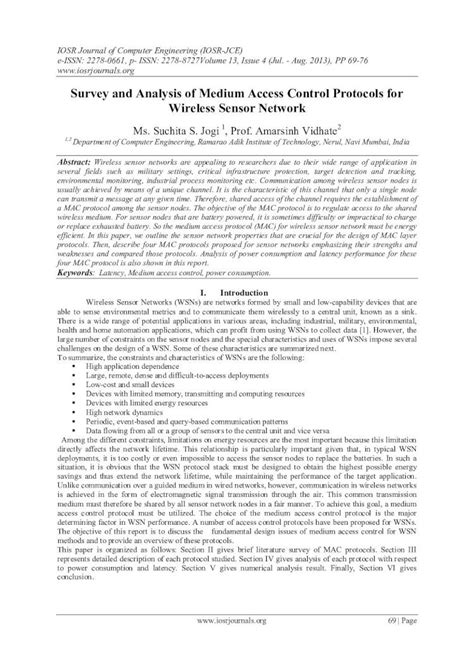 survey and analysis of medium access control protocols for wireless sensor network [pdf document]