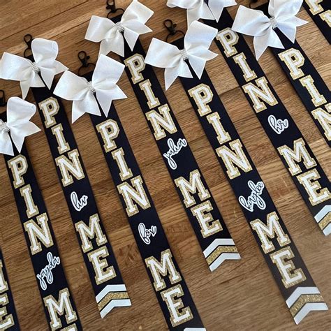 PIN ME Cheer Ribbons Personalized Keychain For Backpacks And Athlete