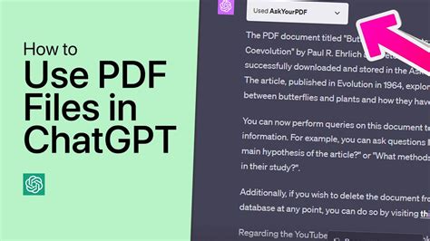 how to work with pdf files using chatgpt askyourpdf plugin youtube