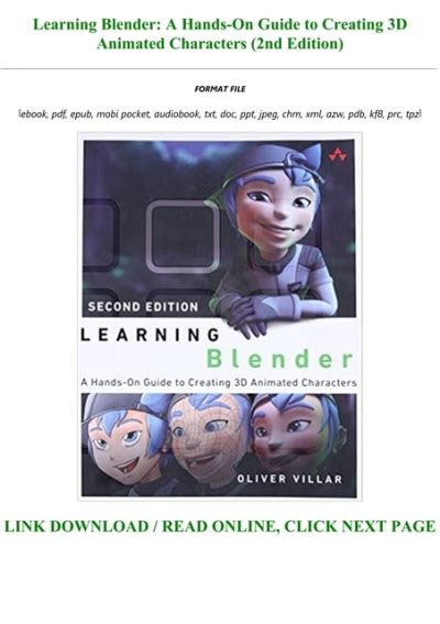 learning blender a hands on guide to creating 3d animated characters 2nd edition