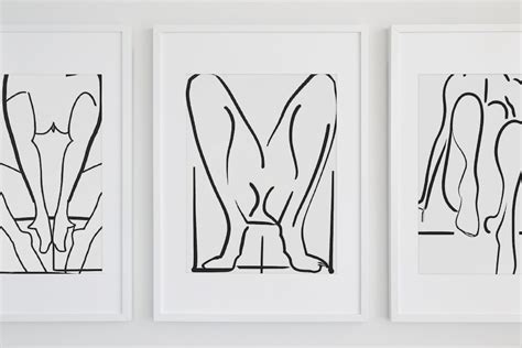 Erotic Line Drawings Celebrating Sexual Freedom And Exploration Wall Print Body Positivity