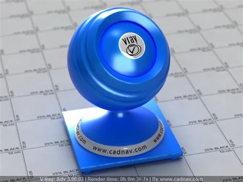 Gloss Blue Plastic Vray Material CadNav