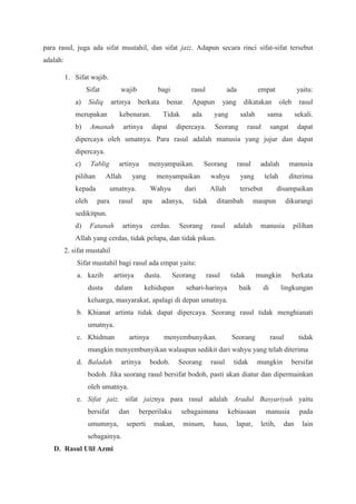 Materi Meneladani Kemuliaan Dan Kejujuran Para Rasul Allah Swt PDF