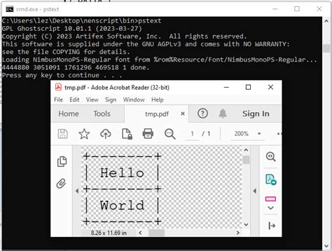 convert txt to pdf using ghostscript with powershell stack overflow
