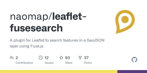 GitHub Naomap Leaflet Fusesearch A Plugin For Leaflet To Search