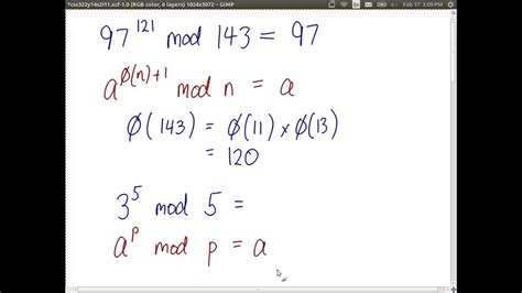 eulers theorem fermats theorem and discrete logarithms css322 l11 y14 youtube