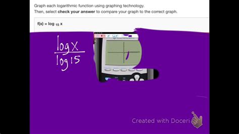 How To Graph Logarithmic Functions Using Technology YouTube