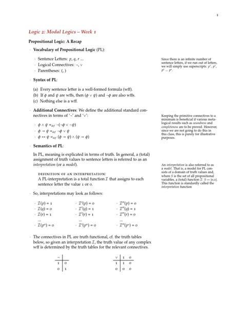 an introduction to propositional logic and semantic tableaux for validity testing pdf