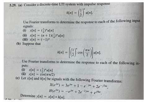 solved 5 29 a consider a discrete time lti system with