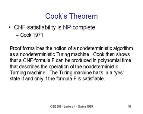 cook s theorem