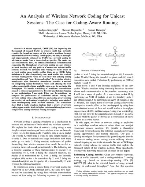 an analysis of wireless network coding for unicast