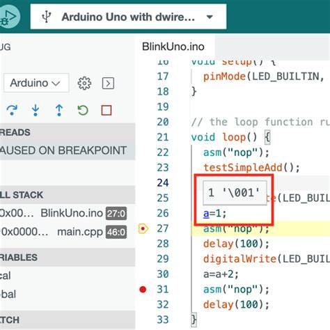 debug arduino uno atmega328p in arduino ide 2
