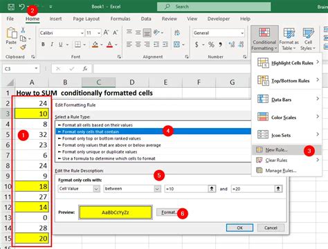 Sum Cells That Meet Conditional Formatting Criteria In Excel BrainBell