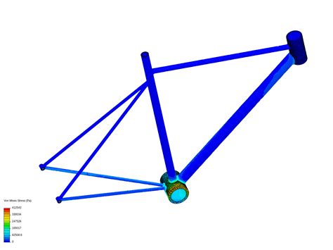 bicycle frame stress analysis by 180301160003 simscale