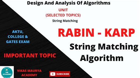 rabin karp string matching algorithm string matching part 5 youtube