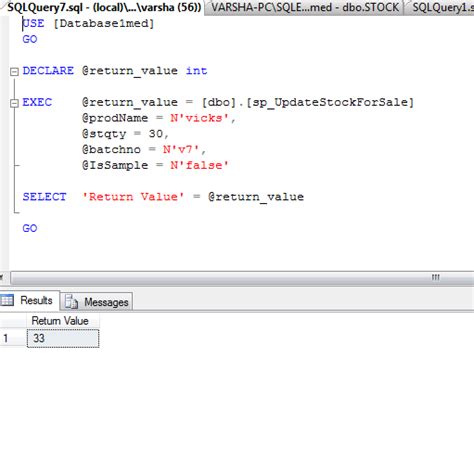 c execute stored procedure with parameters and return value creating stored procedures and user